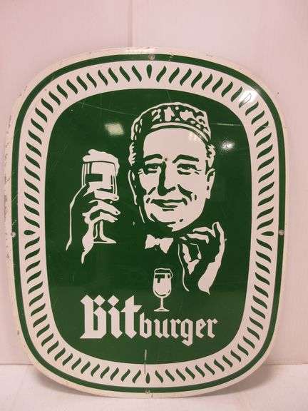 Bitburger Beer Advertising Sign - Albrecht Auction Service