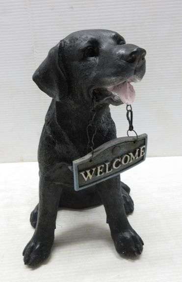Black Lab Welcome Sign - Albrecht Auction Service