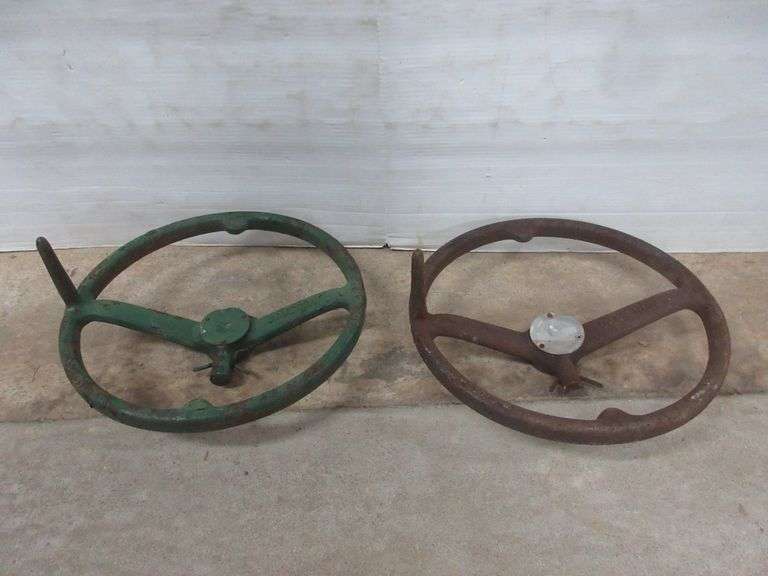 (2) Cameron Cast Iron Valve Handles - Albrecht Auction Service