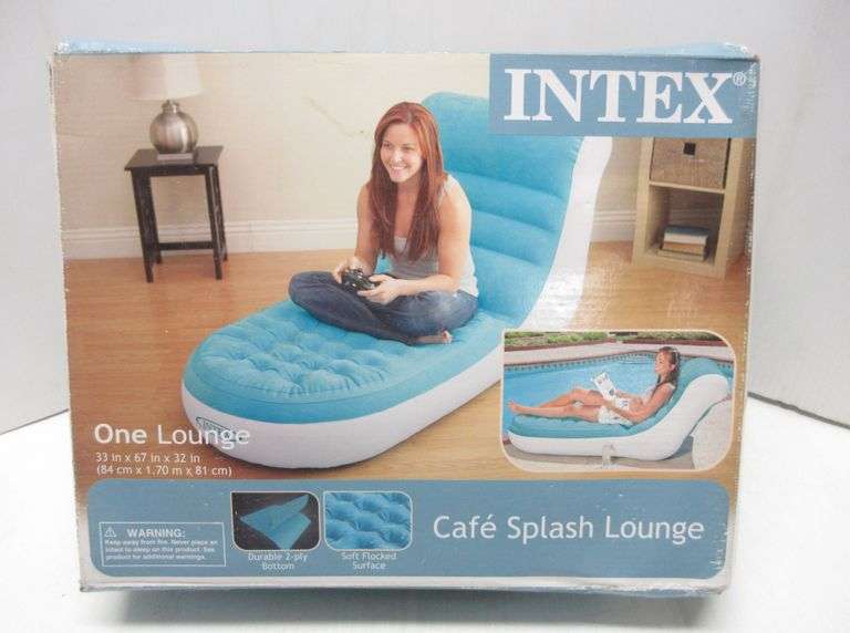Intex Inflatable Cafe Splash Lounge Chair, Durable Two-Ply Bottom with ...