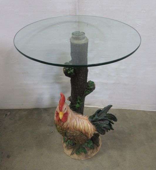 Rooster Side Table - Albrecht Auction Service