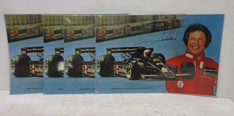 (4) Mario Andretti Posters - Albrecht Auction Service