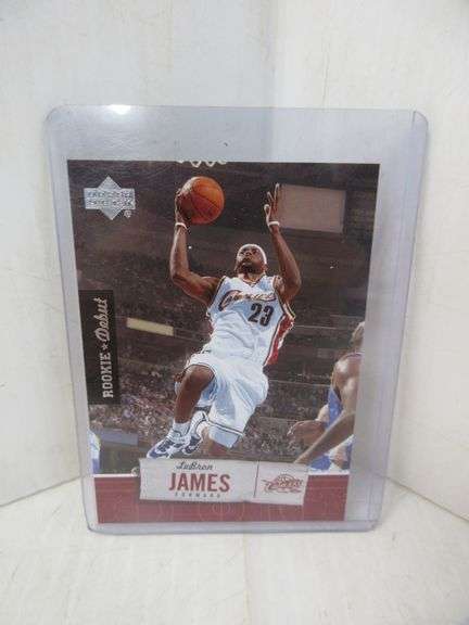 (2) Lebron James Basketball Cards: 1- Rookie Card - Albrecht Auction ...