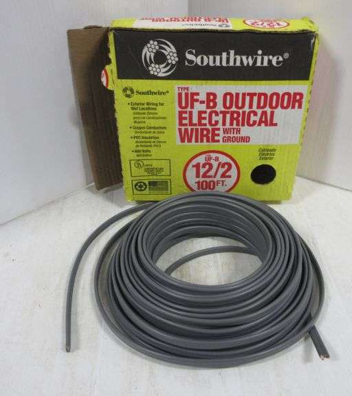 100' Exterior Grade Sunlight Resistant 12-2 Wire with Ground - Albrecht ...