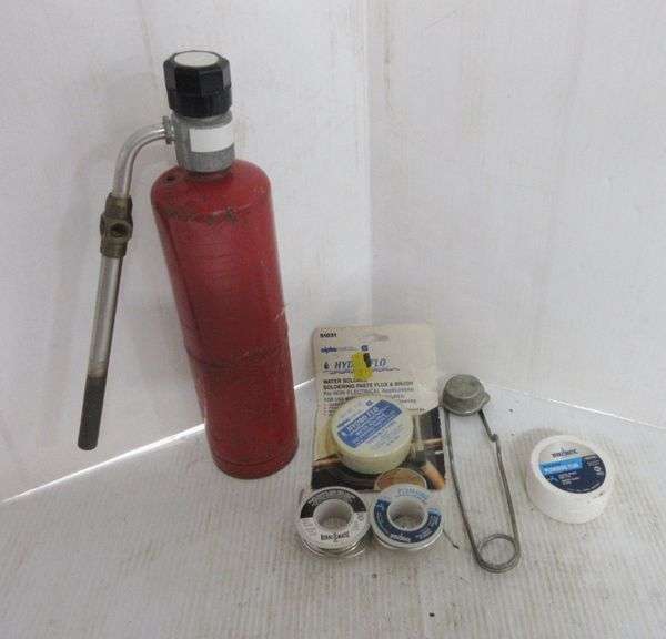 Propane Torch with Flux and Solder Tank - Albrecht Auction Service
