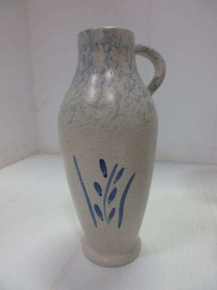 (4) Older Pottery Vases, Including: No. 2313 Black and White Splatter ...