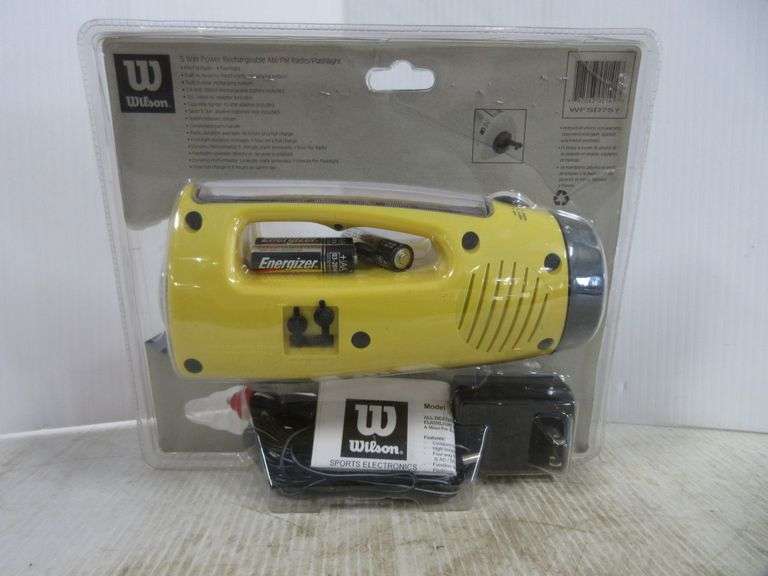 AM/FM Radio with Flashlight Five-Way Power, Solar/Crank/Battery/12 V ...