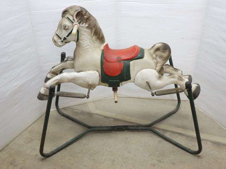 1950's Mobo rocking horse, made in England, original paint, 18"W x 38"L ...