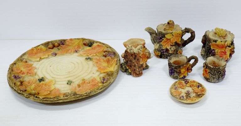 Older Wong's International Trading Co. mini owl/fall tea set, up to 5 ...