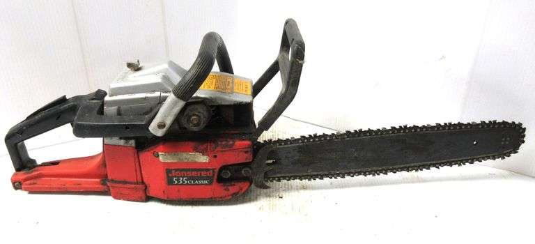 Jonsered red chainsaw, 16" bar - Albrecht Auction Service