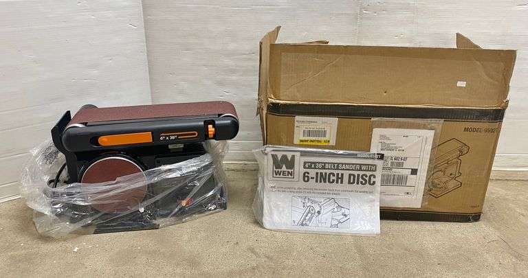 WEN disc sander, model 6502T, 6" disc, 4" x 36" belt, NIB - Albrecht ...