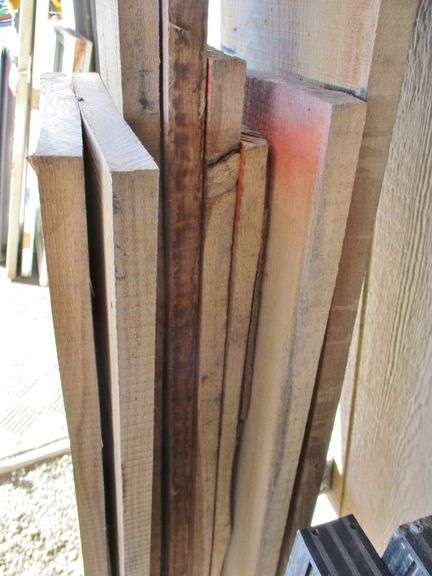 (8) Rough sawn oak lumber boards, 7" to 11"W x 55" to 76"L, approx. 28 ...
