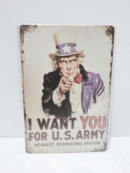 Modern, "US Army," metal sign, 8"W x 12"H, in good condition - Albrecht ...
