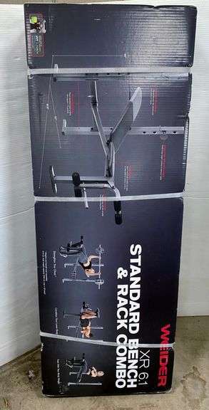 Weider XR 6.1 standard weight bench and rack combo, 410 lb. total ...