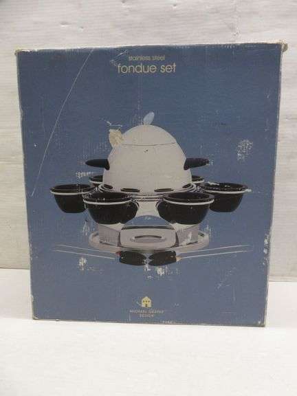 Parini 6-piece stainless steel condiment set, Fondue 21-piece set by ...