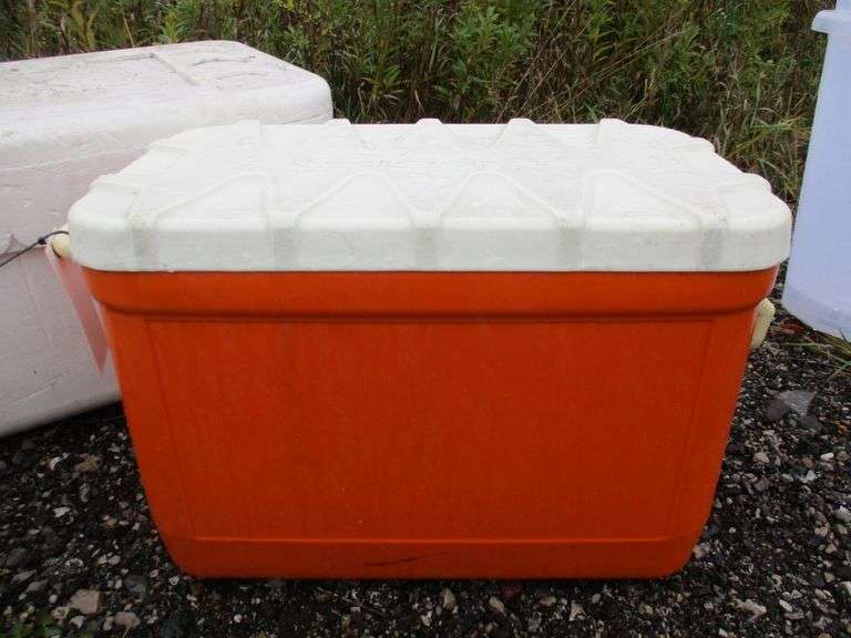 (3) Fisherman's coolers, include: 1- Large styrofoam cooler, "Big Boy ...