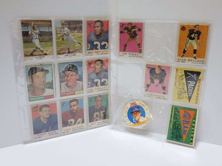 (15) Older baseball cards, include: Stan Wallace, Bill Terry, Carl ...