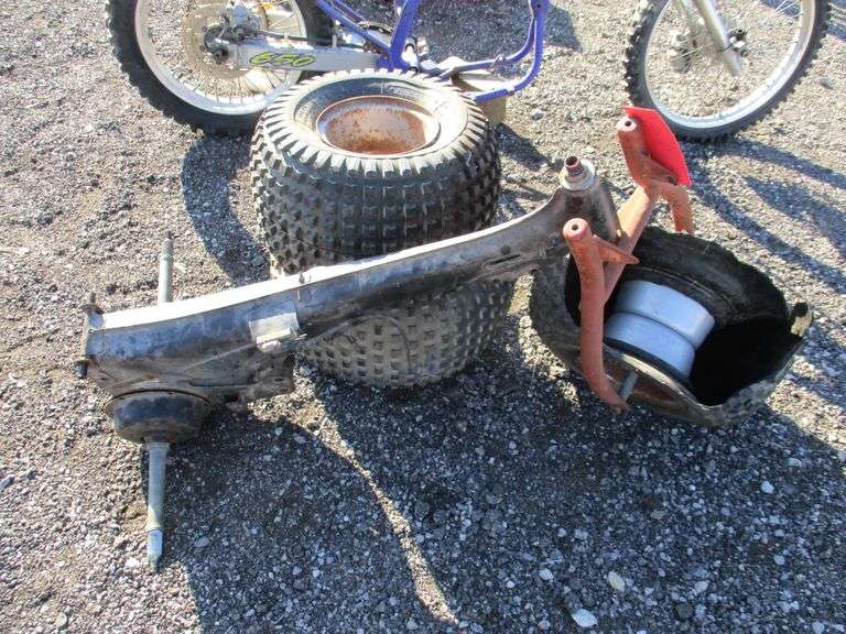 1980 ATC 110 frame and (3) Wheels, tires are shot - Albrecht Auction ...