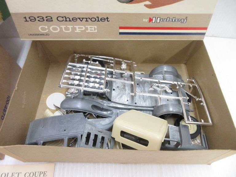 Vintage 1/25 scale model kits, include: 1932 Chevy Coupe from Hubley ...