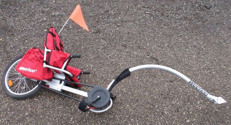 Weehoo Turbo kids pull-behind bike cart, only used once, seat adjusts ...