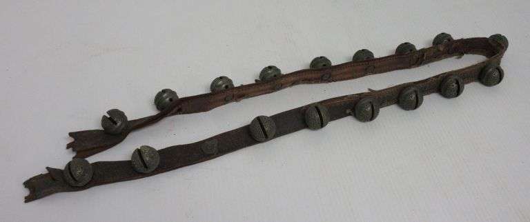 String of sleigh bells, belt- 46"L - Albrecht Auction Service
