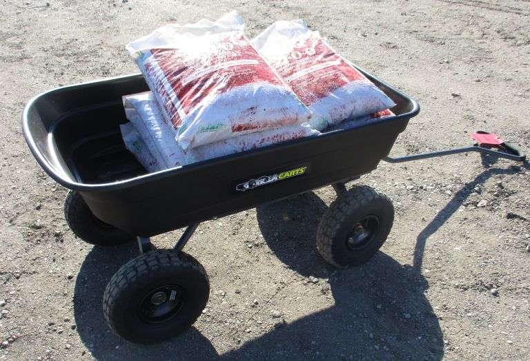Gorilla garden cart, 20"W x 3'L; (9) Bags for trees and shrubs ...