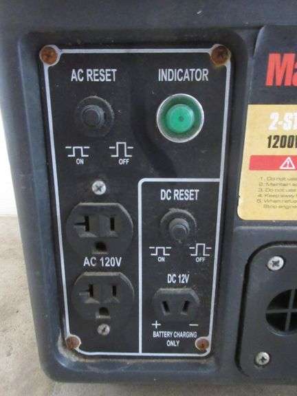 Mastercraft 2-stroke generator, 1200 72cc, 850W, needs gas, works, good ...