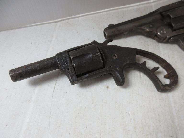 (2) Antique revolver frames and parts, good - Albrecht Auction Service