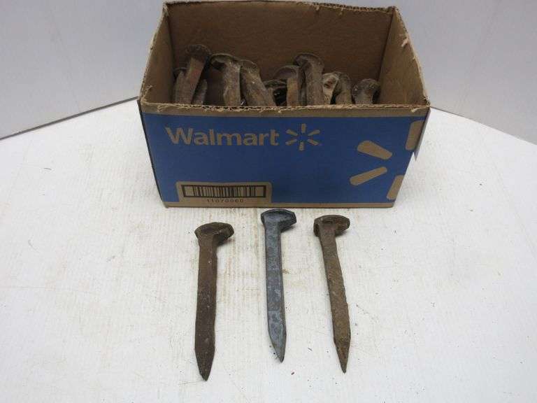 Over (30) Old railroad spikes - Albrecht Auction Service