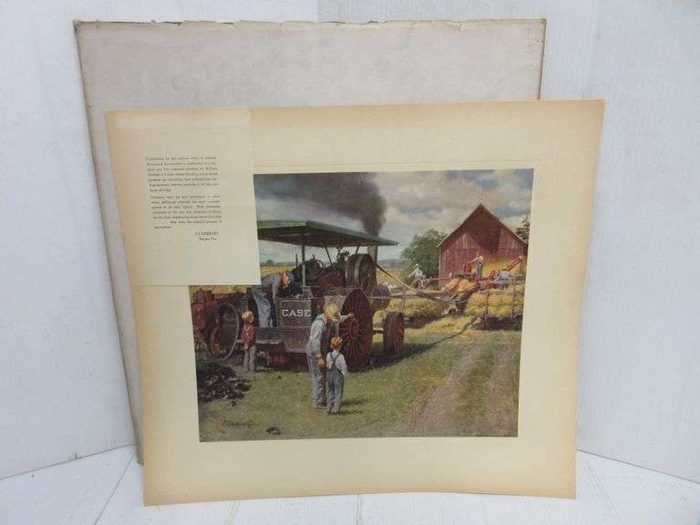 Older J.I. Case Steam Engine Print, 20 3/4" x 18 1/2", NOS - Albrecht ...