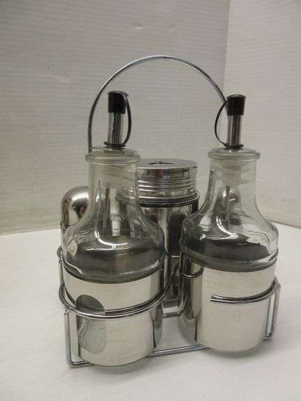 Parini 6-piece stainless steel condiment set, Fondue 21-piece set by ...