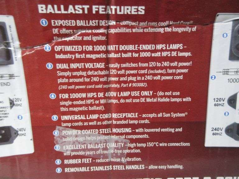 Sun System hard core DE, 1000W, 120/220V remote ballast, industry first ...