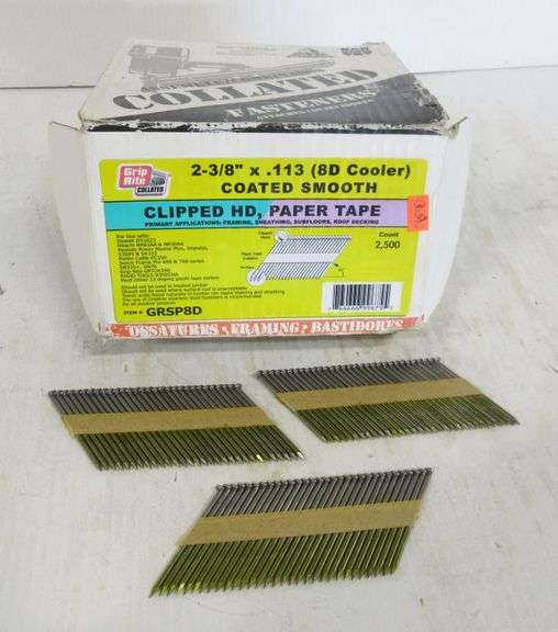 Grip Rite 2 3/8" x .113 8D cooler coated smooth slipped HD paper tape ...