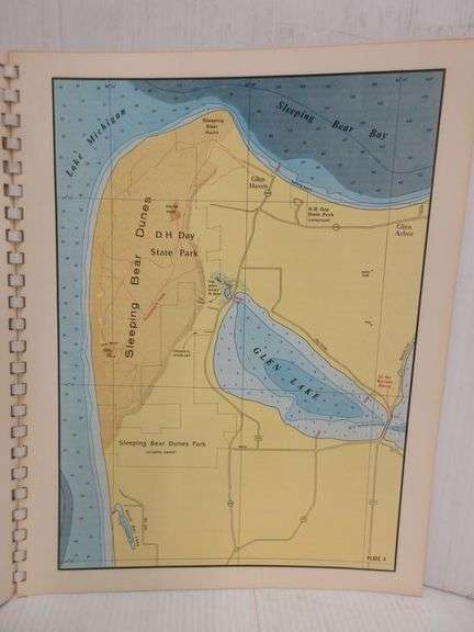 Vintage 1969 Leelanau County Navigation Charts of the Inland Lakes, and ...