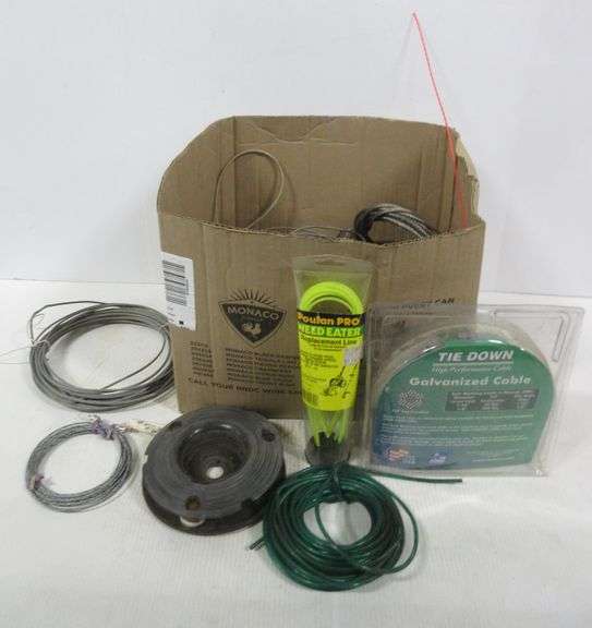 (15) Rolls of various types of cables, and (2) Weed whip replacement ...
