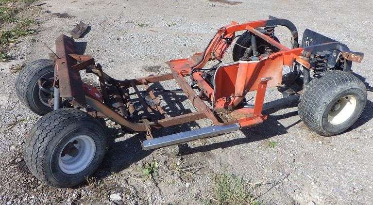 Yamaha golf cart frame, 42"W x 7'L, used - Albrecht Auction Service