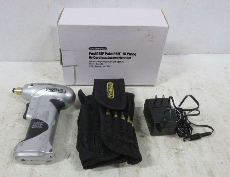 DuraPro Posi Grip Palm Pro, 16-Piece 6V cordless screwdriver set ...