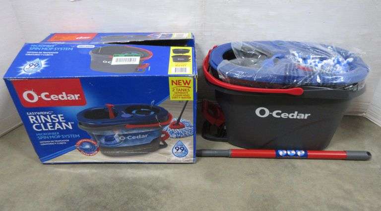 O-Cedar rinse clean spin mop, uses clean water to rinse mop, NIB ...