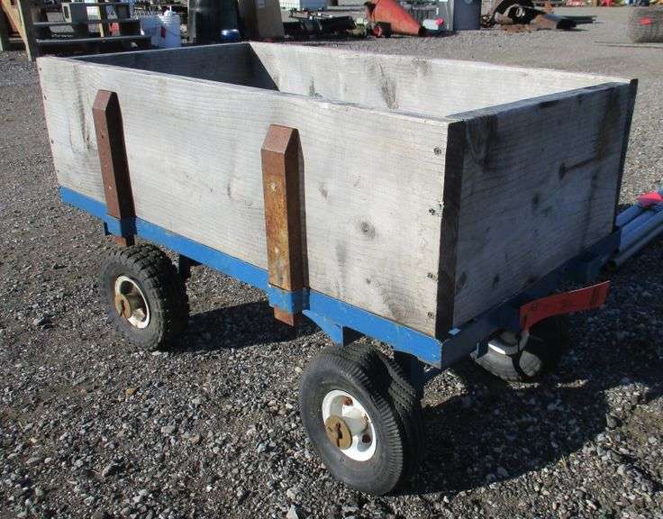 Pull-behind wagon, 23" x 42" x 25", no floor, flat tires - Albrecht ...