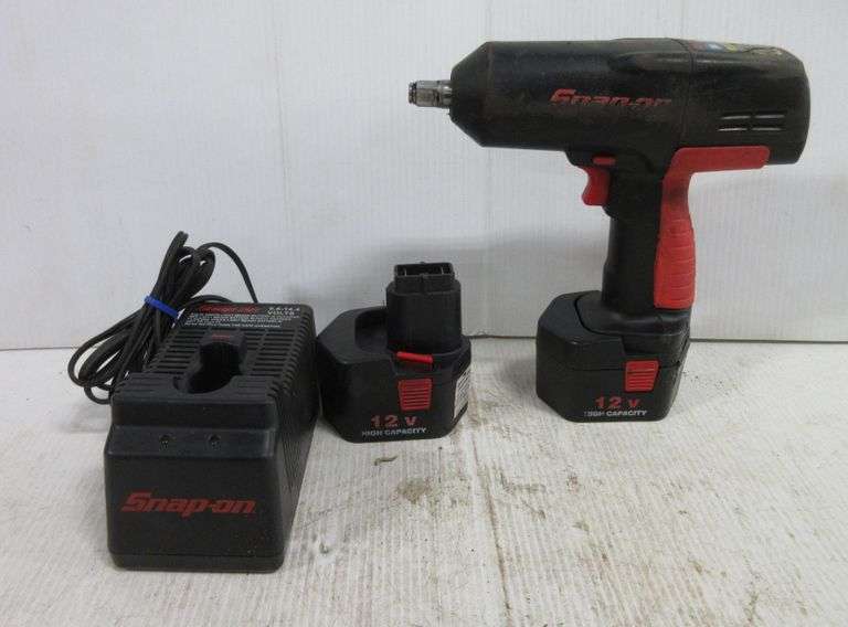 Snap-On 12V 1/2 impact wrench, (2) Batteries, and a charger - Albrecht ...