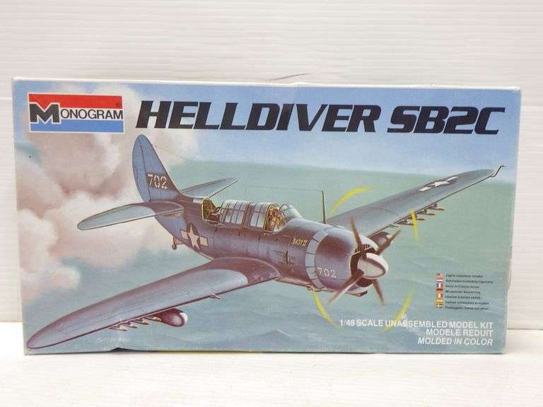 Monogram Helldiver SB2C, model plane kit, 1/48 scale 1983, box does ...