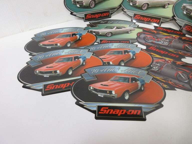 (16) Snap-On decals/stickers, include: four- 67 GTO, four- 70 AMC AMX ...