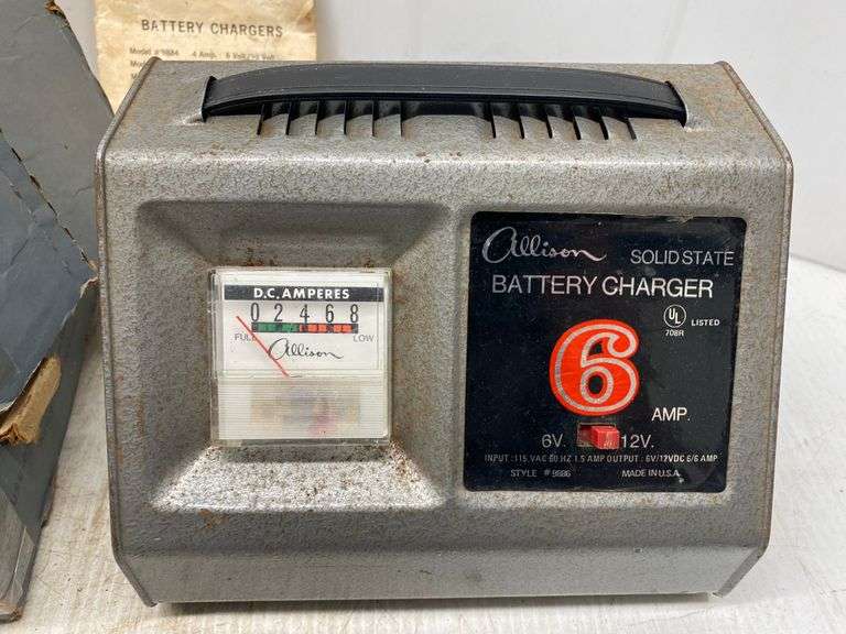 Old Allison battery charger, 6 AMP, comes in original box, tested and ...