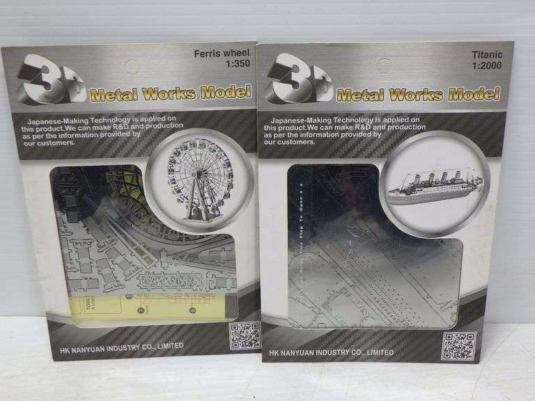 3D Metal Works model Ferris Wheel, 1:350; 3D Metal Works model Titanic ...
