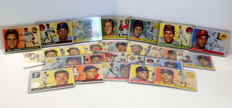 (24) 1955 Topps baseball cards - Albrecht Auction Service