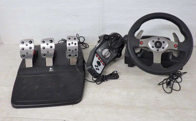Logitech G25 (E-UP15) Racing Wheel, foot pedals, and 6-speed shifter ...