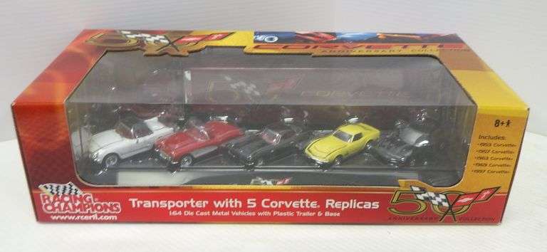 50th Anniversary Series Transporter with (5) Corvette replicas, die ...