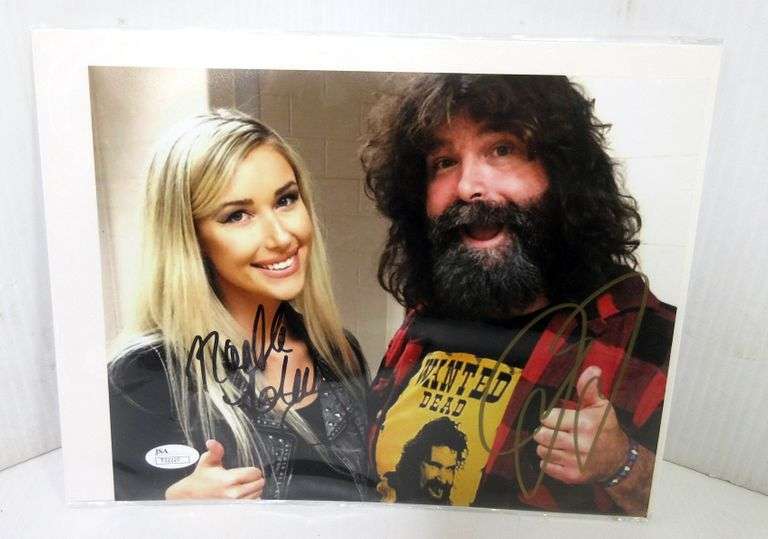 WWE Mick Foley and Noelle Foley autographed photo, certified by JSA, 8 ...