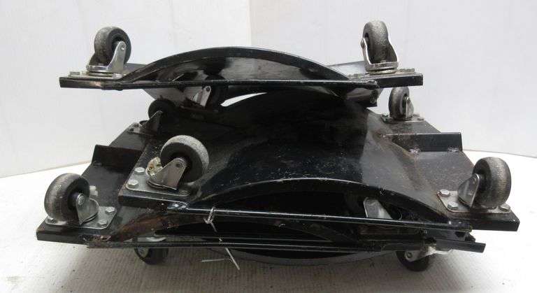 (4) Light duty ATX garage casters, concave stamped steel with welded ...