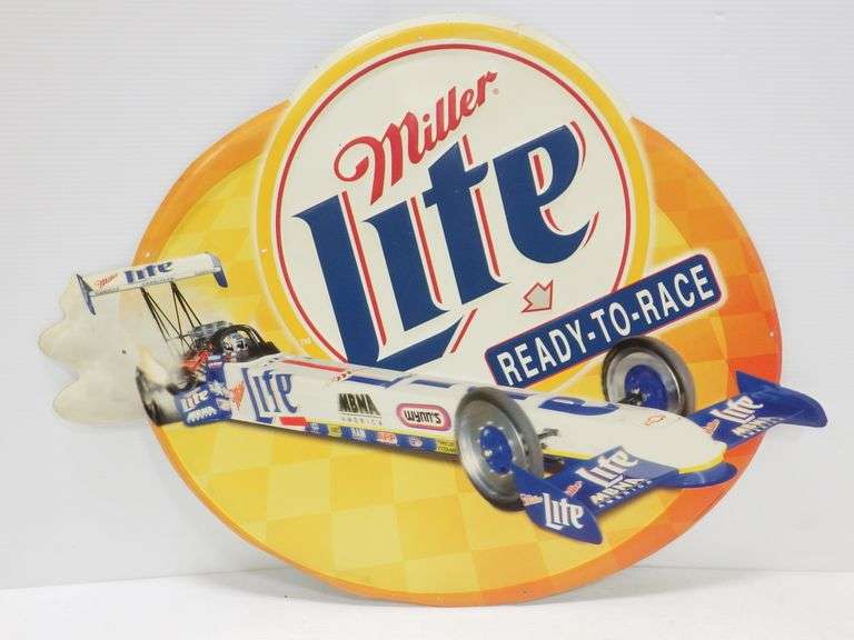 Miller Lite Dragster Metal Beer Sign, 29"W x 22"H, used, good ...